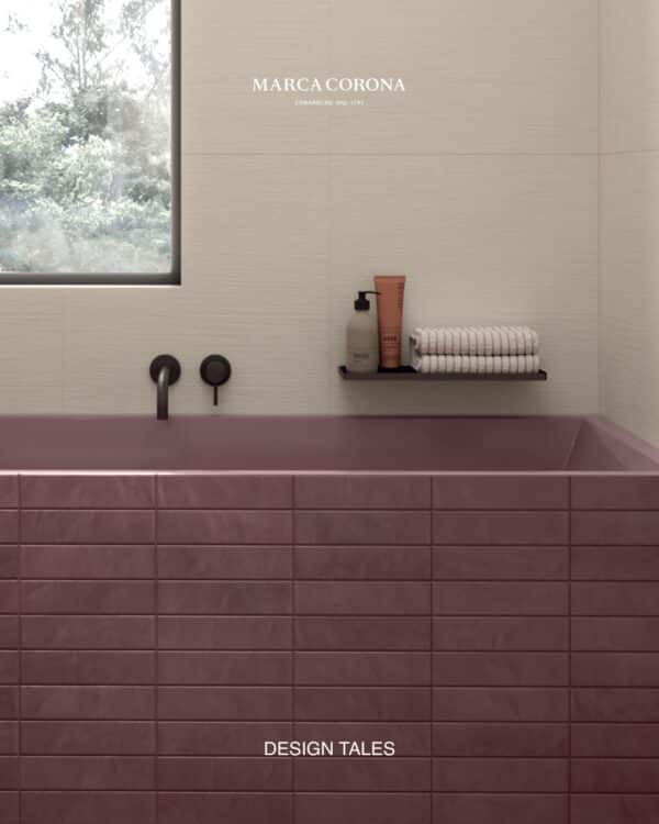 Porcelanato Esmaltado Miniature Cera Amaranto Jam 6x24cm